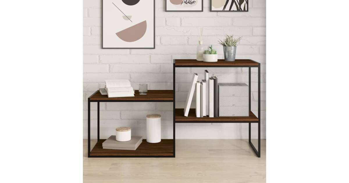 Fa Fali Polc - 4 db - Barna Tölgy - 60x50 cm | Pepita.hu