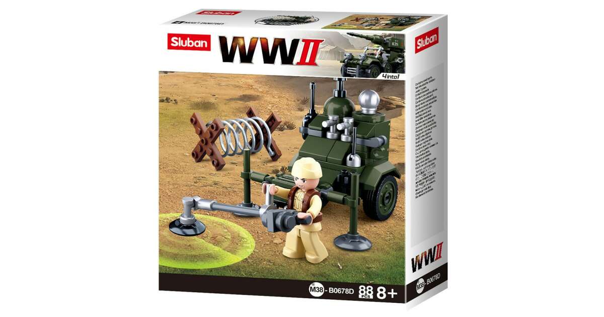 Sluban - WWII Aknakereső - Építőkészlet - 88 db | Pepita.hu