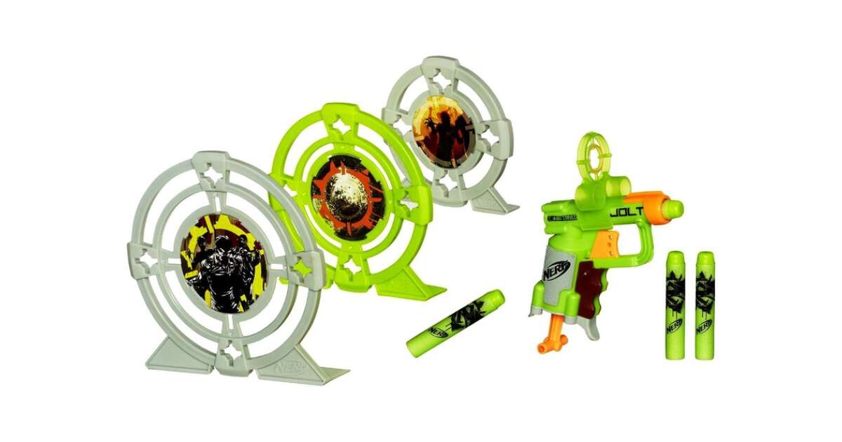 NERF Zombie Strike Target Set céltábla készlet szivacslövő pisztollyal ...