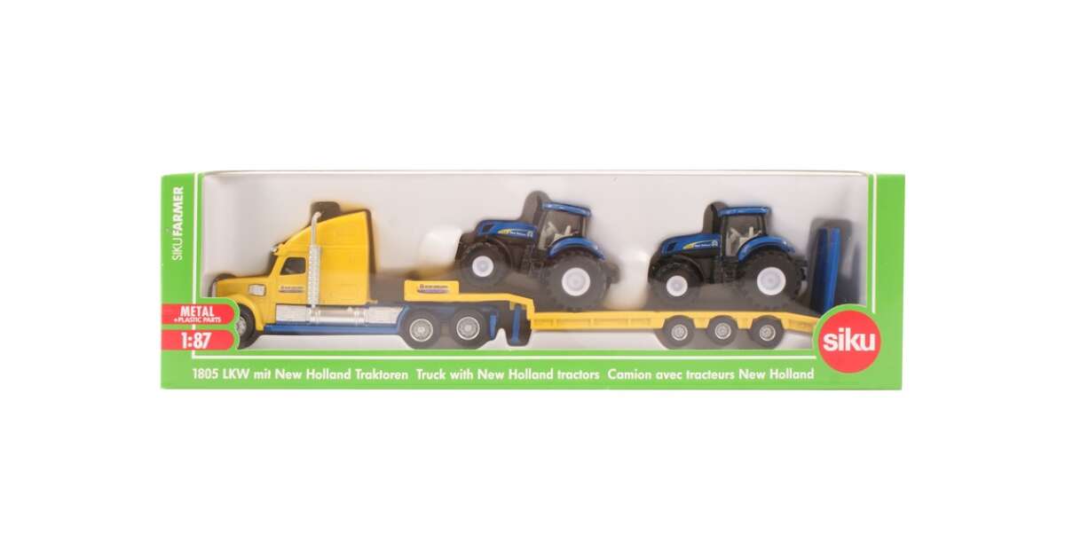 SIKU Kamion New Holland traktorokkal 1:87 - 1805 | Pepita.hu