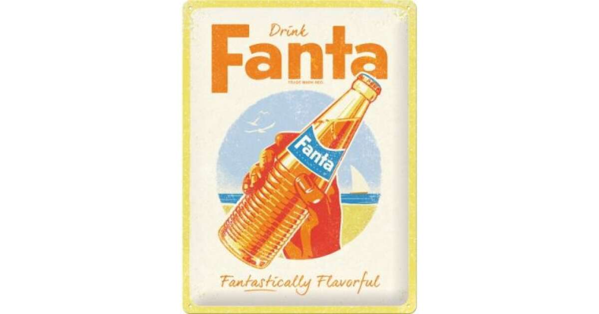 Fanta Reklám Fémtábla - Retró Dizájn - 30x40 cm | Pepita.hu