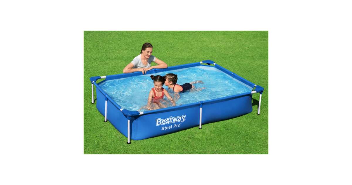 Bestway Steel Pro úszómedence 221 x 150 x 43 cm | Pepita.hu