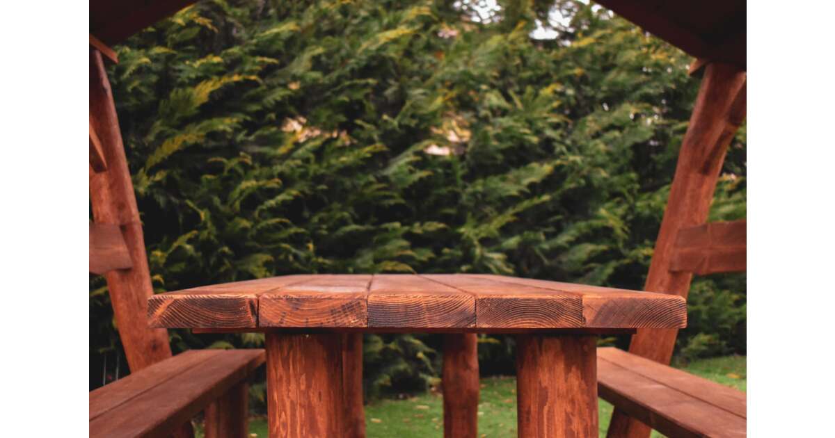 Rönkfa bútor kerti kiülő zsindely tetővel 3m | Pepita.hu