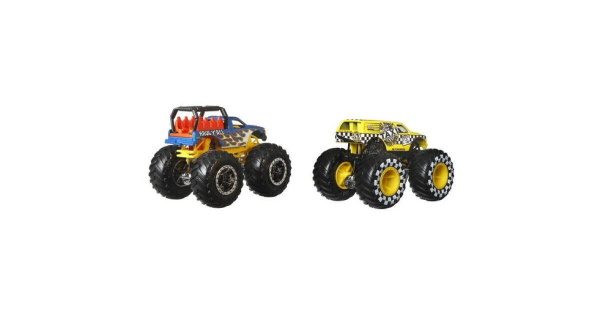 HOT WHEELS MONSTER TRUCK SET 2 MASINI SCARA 1 LA 64 HAUL YALL SI TAXI ...