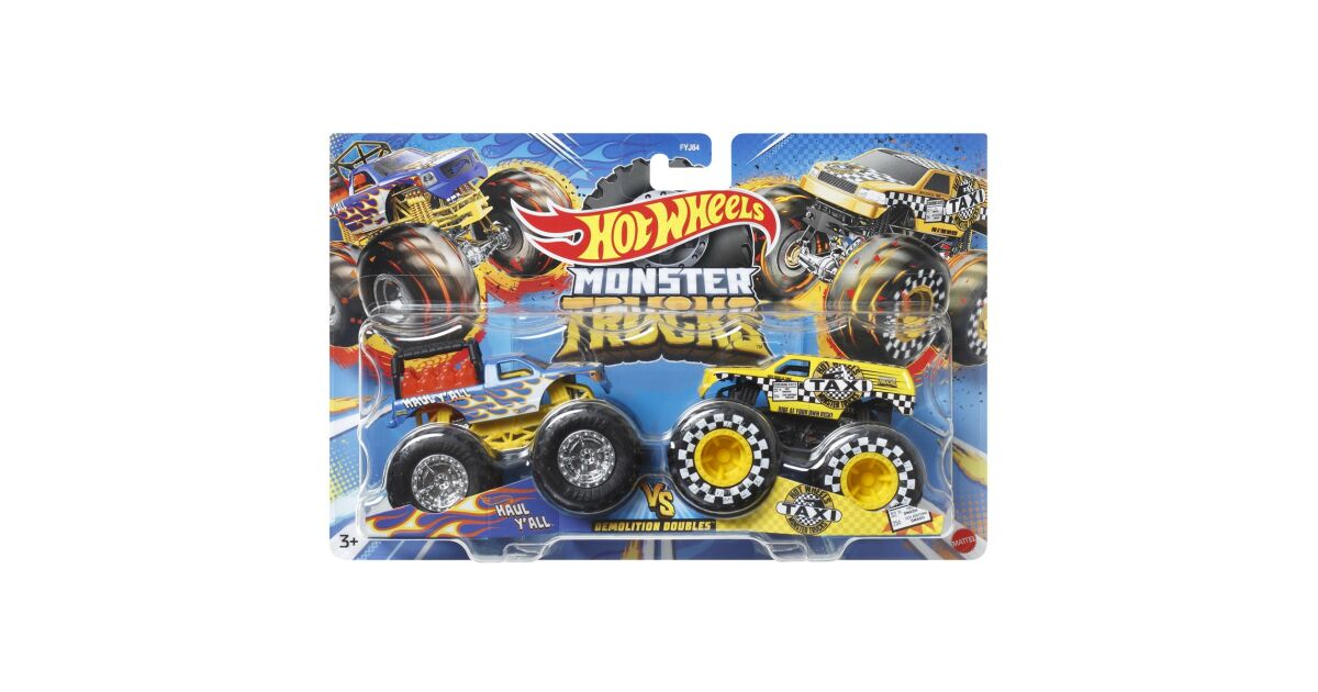 HOT WHEELS MONSTER TRUCK SET 2 MASINI SCARA 1 LA 64 HAUL YALL SI TAXI | Pepita.com