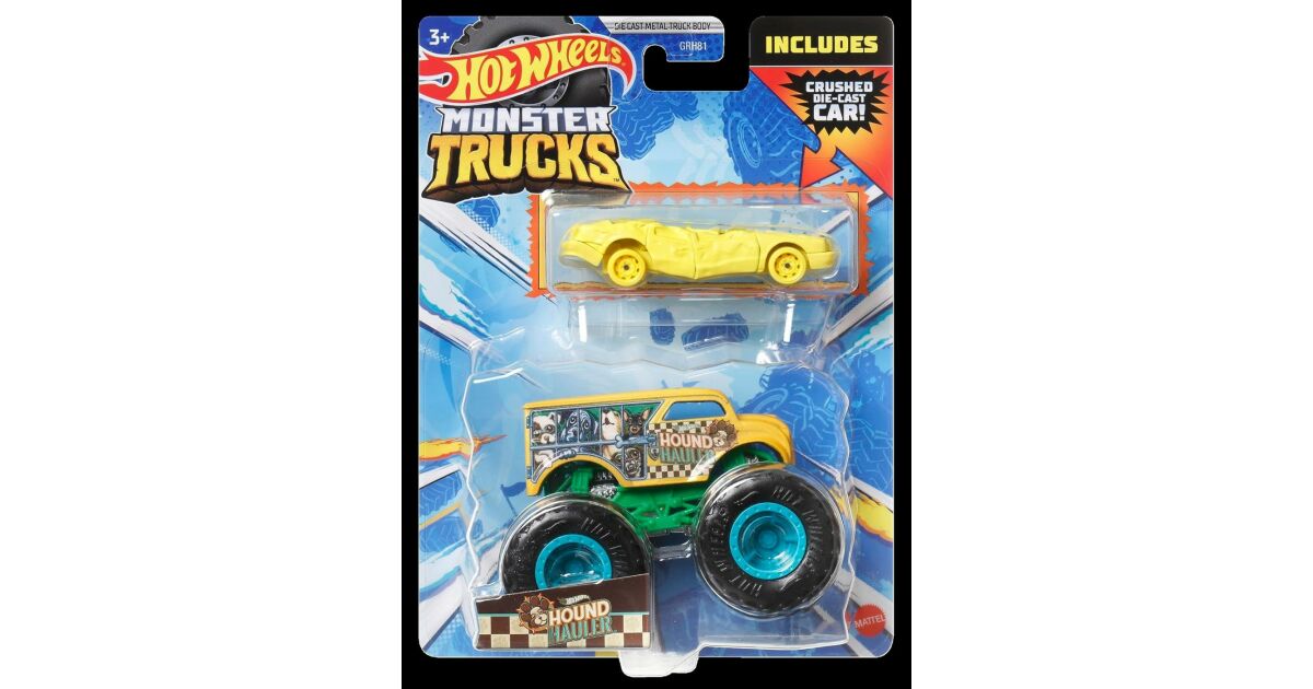 HOT WHEELS MONSTER TRUCK SI MASINUTA METALICA HOUND HAULLER | Pepita.com