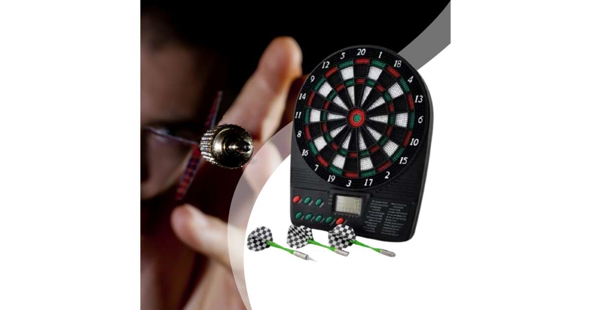 Elektromos mini darts bázis 18 játékkal, 3 db nyíllal | Pepita.hu