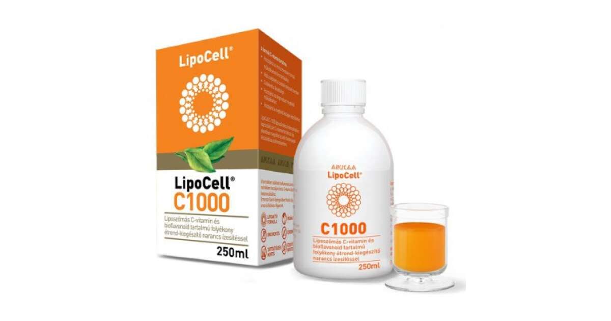 Lipocell c1000 liposzómás c-vitamin és bioflavonoid tartalmú folyékony ...