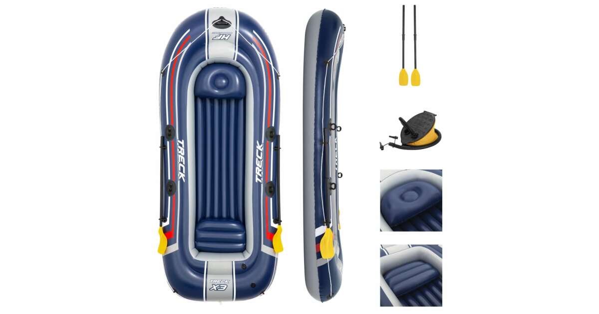 Inflatable pontoon with paddle and pump 4os treck x3 bestway 61110 ...