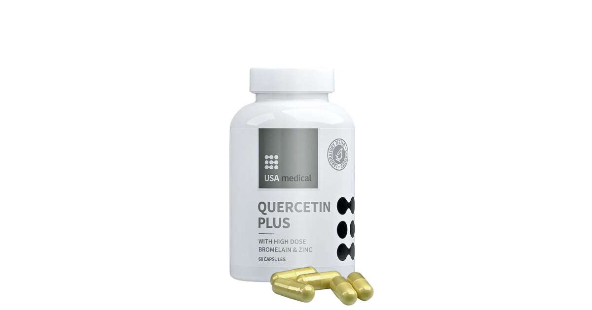 USA medical Quercetin Plus - Kvercetin Kapszula Cinkkel és Bromelainnal ...