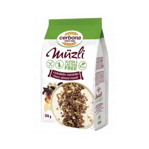 Cerbona müzli csokis-mandulás 200 g | Pepita.hu