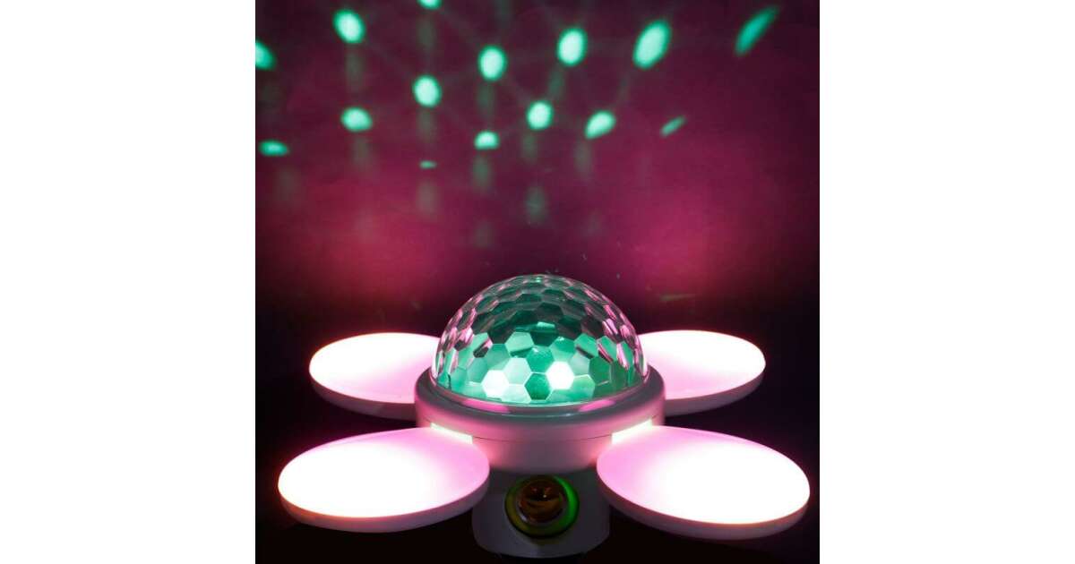 Disco fény és összecsukható RGB LED , Bluetooth hangszóróval ás E27 ...