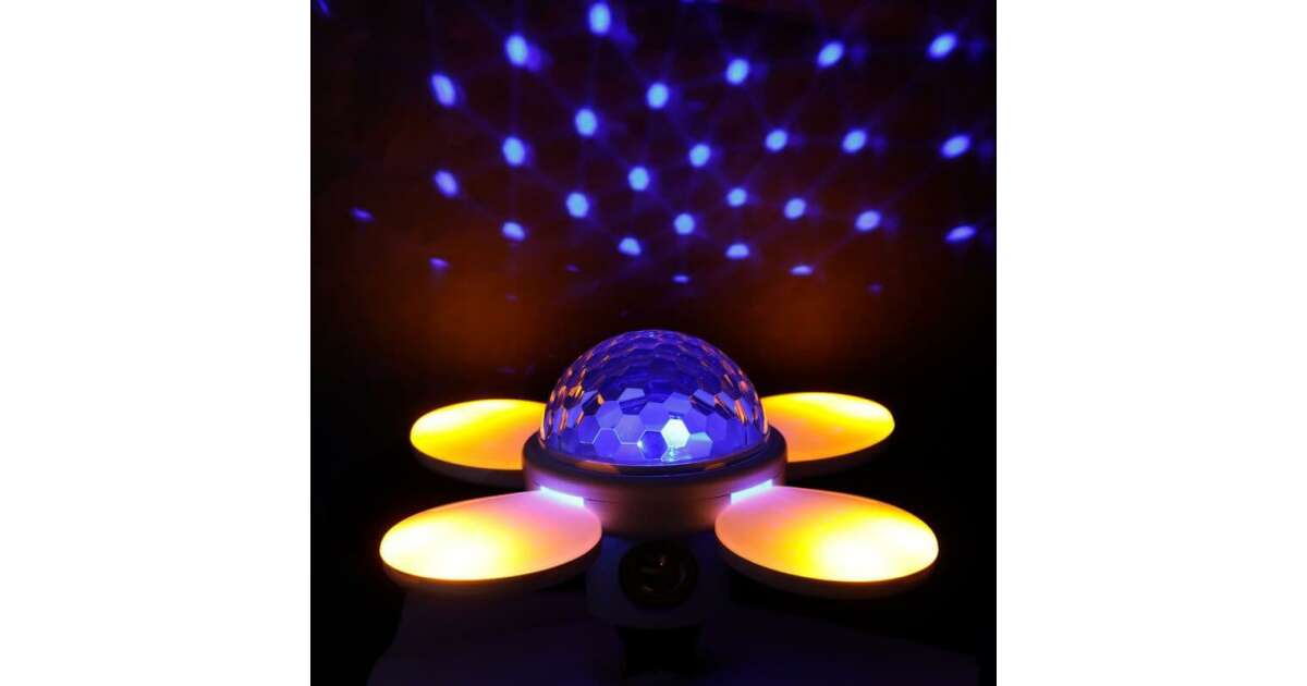 Disco fény és összecsukható RGB LED , Bluetooth hangszóróval ás E27 ...