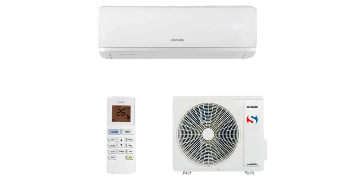 Sinclair RAY Faliklíma - Inverteres - 6,2kW | Pepita.hu