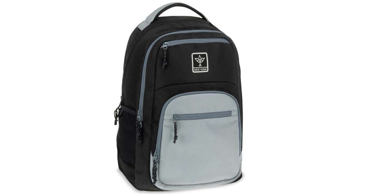 Ars Una: Ash AU-5 lekerekített iskolatáska, hátizsák 33x49x23cm | Pepita.hu