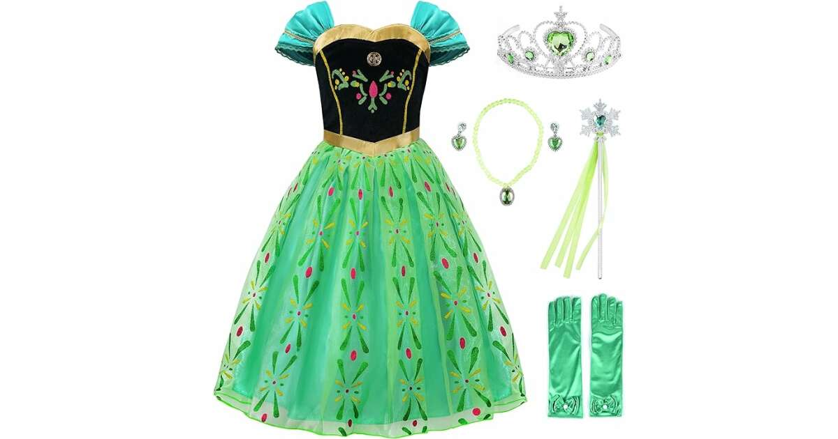 Disney Jégvarázs Anna Hercegnő Jelmez - Zöld - 4-5 év (120 cm) | Pepita.hu