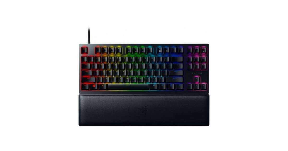 Razer Huntsman V2 Tenkeyless Purple Switch Mechanical Keyboard Black US ...