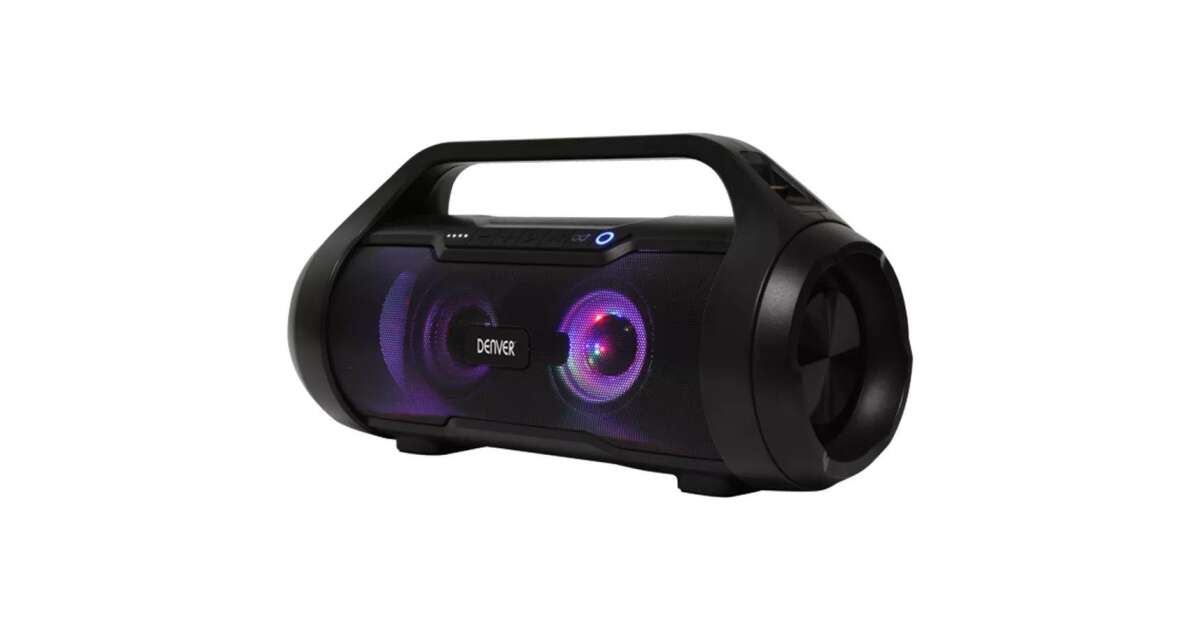 SPK Denver BTG-615 Bluetooth hangszóró beépített LED világítással ...