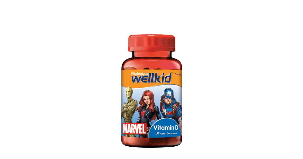 Vitabiotics Wellkid Marvel Vitamin D Gummies - D-vitaminos Gumicukor ...