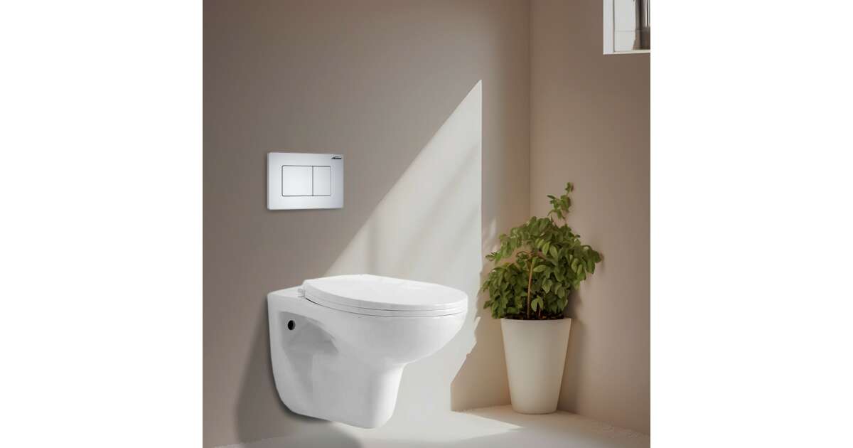 Roya 011W fehér fali WC szett, falba építhető wc tartállyal ...