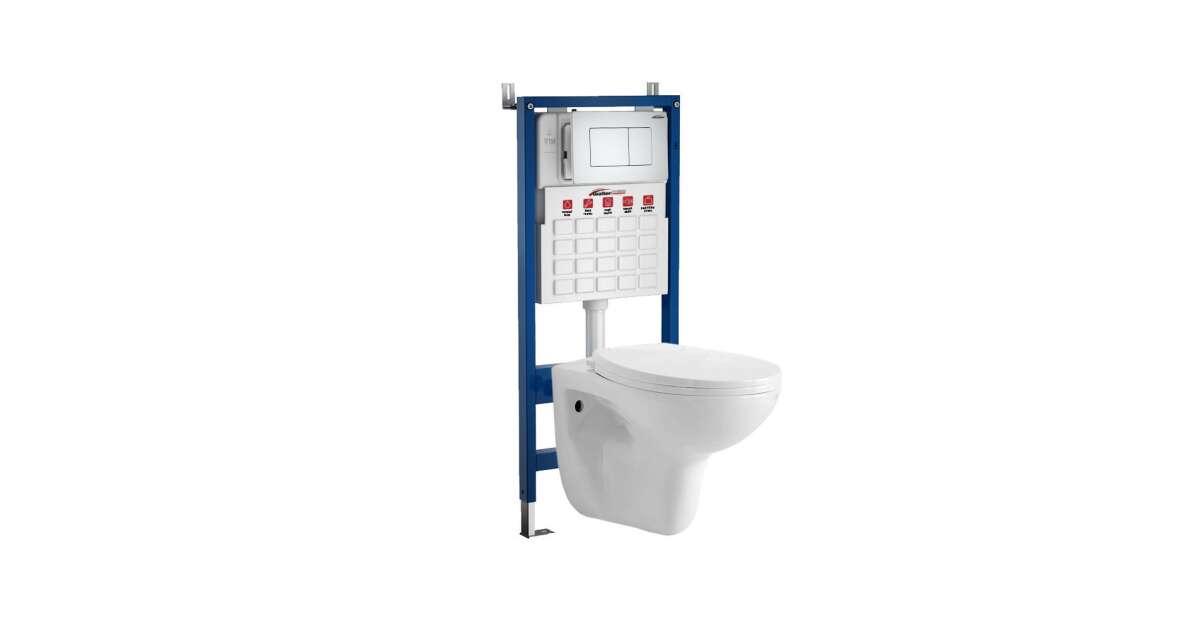 Roya 011W fehér fali WC szett, falba építhető wc tartállyal ...