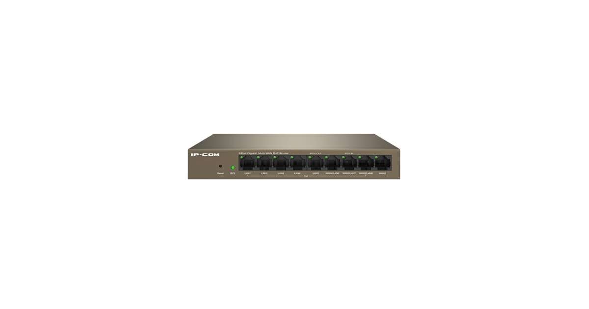 IP-COM Router - M20-8G-PoE (9x 1Gbps; 8x at/af PoE+; 95W; ProFi Cloud ...