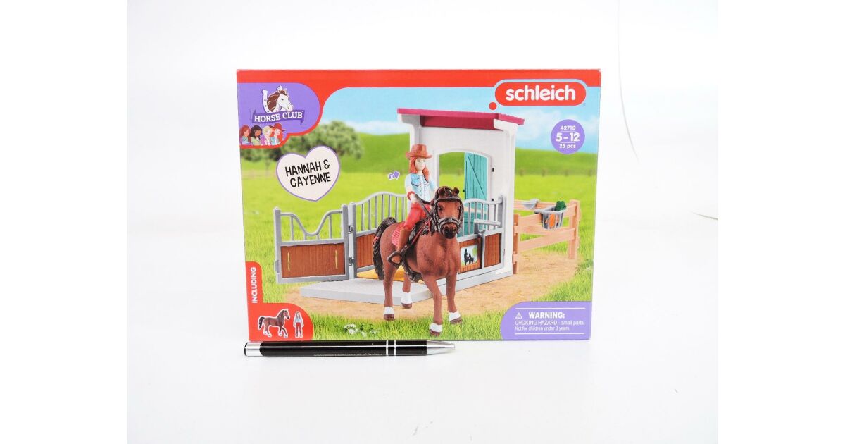 Schleich 42710 Hannah és Cayenne quarter horse lova istállóval | Pepita.hu