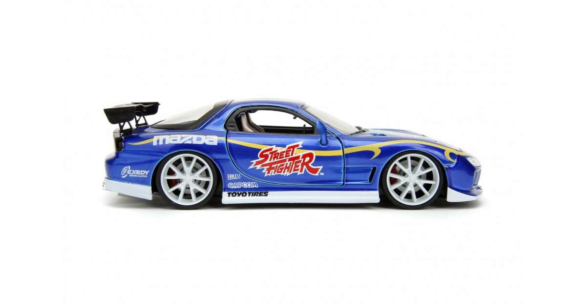 Jada Toys Street Fighter 1993 Mazda RX7 autó Chun-Li figurával - Kék ...