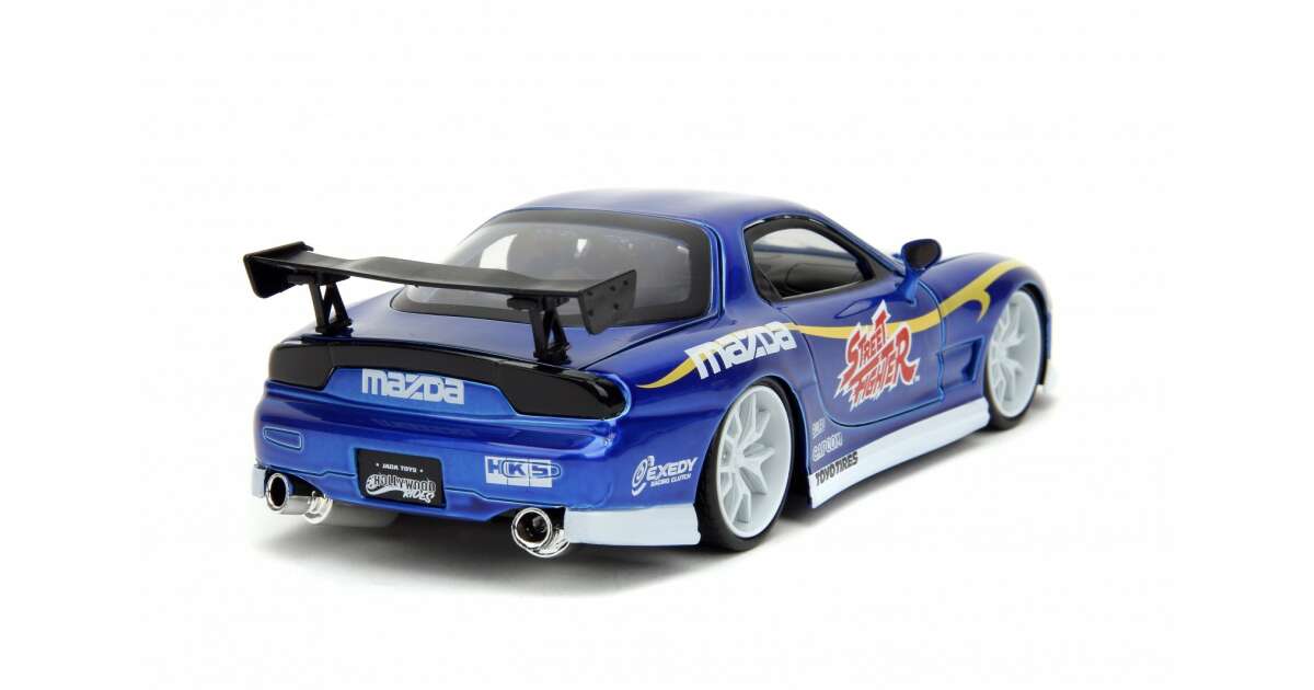 Jada Toys Street Fighter 1993 Mazda RX7 autó Chun-Li figurával - Kék ...