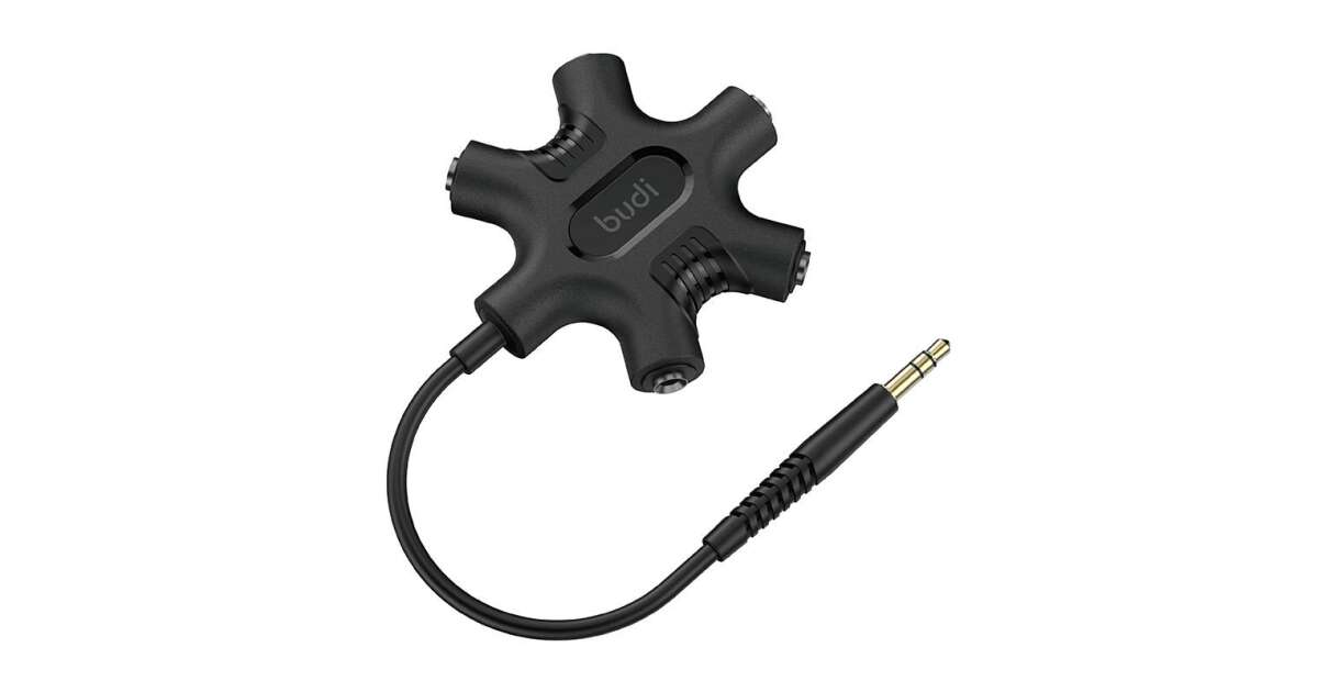 Budi Rockstar AUX mini jack adapter 3.5mm to 5x mini jack 3.5mm (black ...