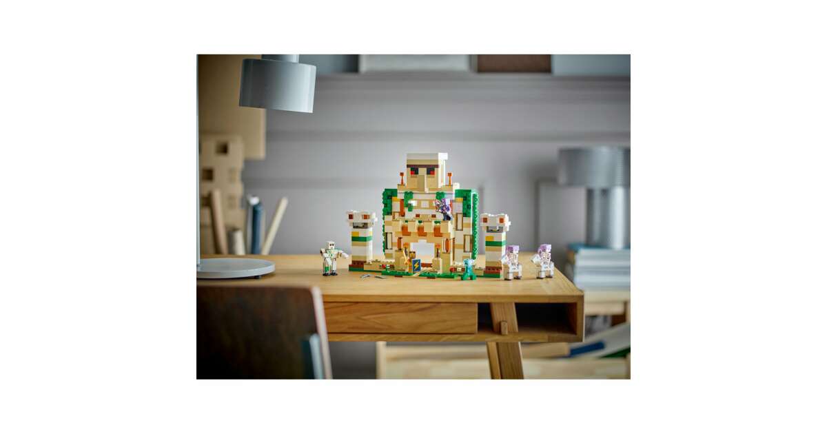 Set de construit LEGO® Minecraft, Fortareata Golemul de fier, 868 piese ...