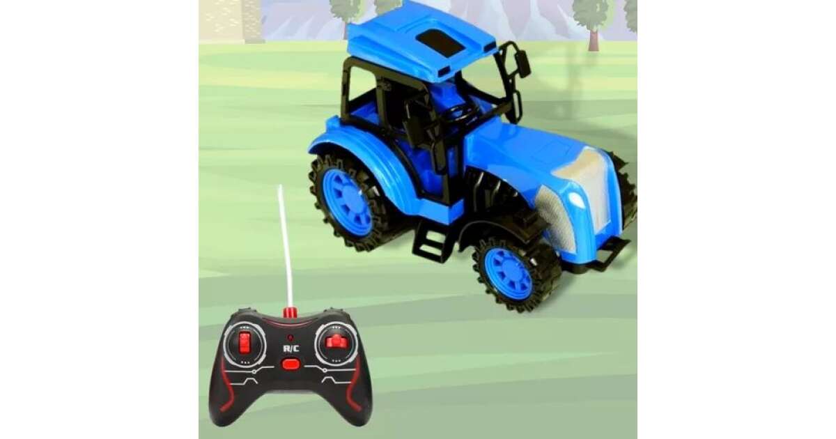 Rádióvezérlésű Traktor - Kék - 1:24 | Pepita.hu