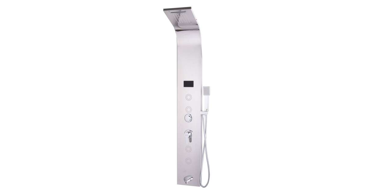 Panou dus TRENDY’S, cu hidromasaj inox 5 functii Digital Thermo, cromat ...