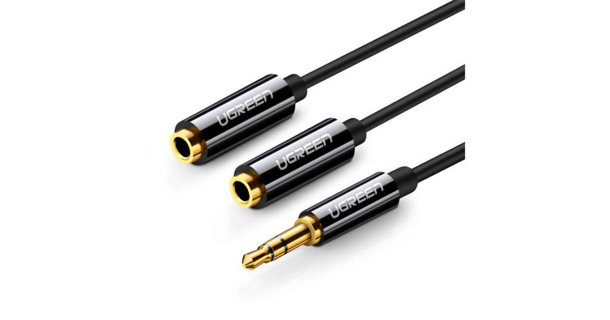 UGREEN audió adapter kábel (elosztó, 2 3.5mm jack aljzat - 3.5mm jack ...