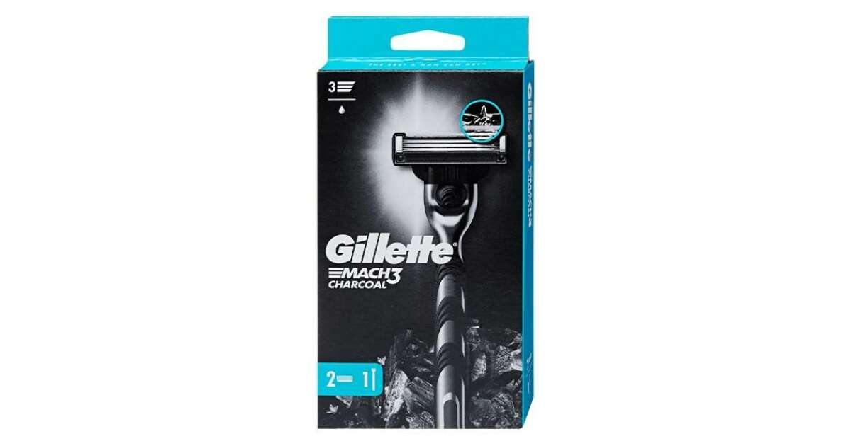 Borotva GILLETTE Mach3 Charcoal + 1 betét | Pepita.hu