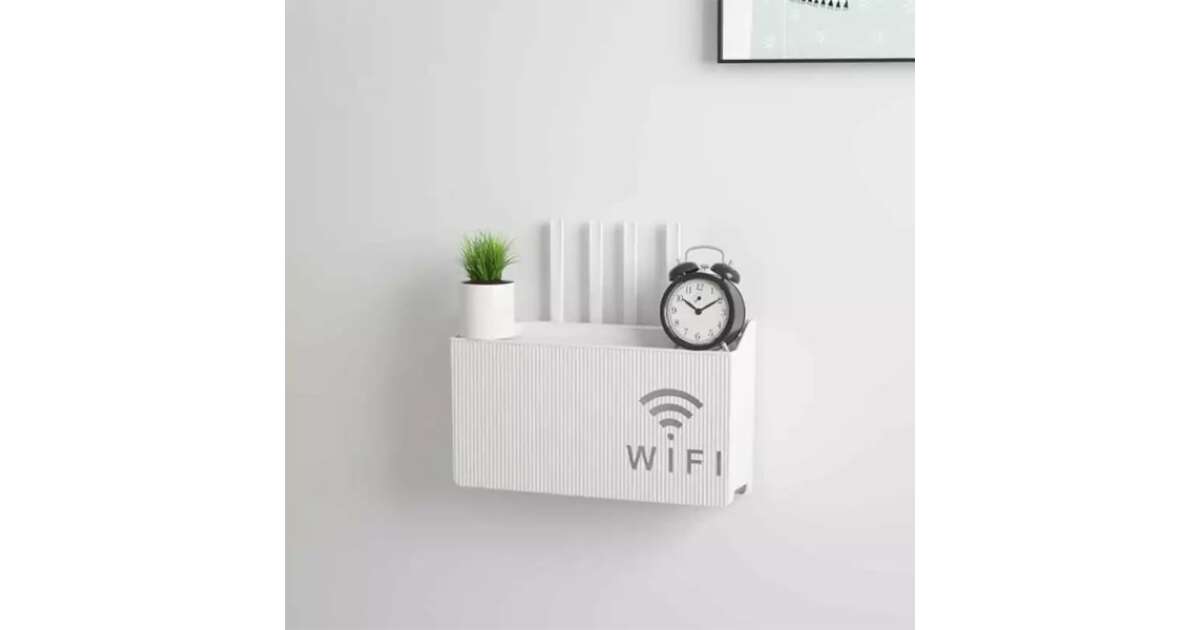 Suport de Perete pentru Router Wi-Fi - Alb | Pepita.com