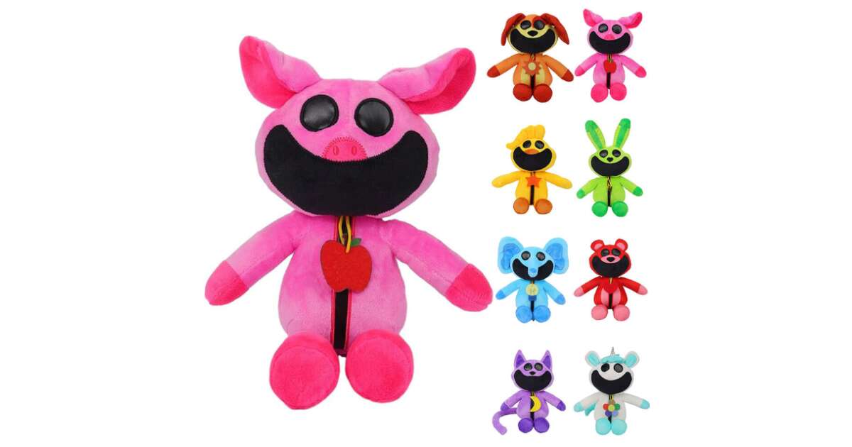 Poppy Playtime Smiling Critters Picky Piggy plüss 30cm | Pepita.hu