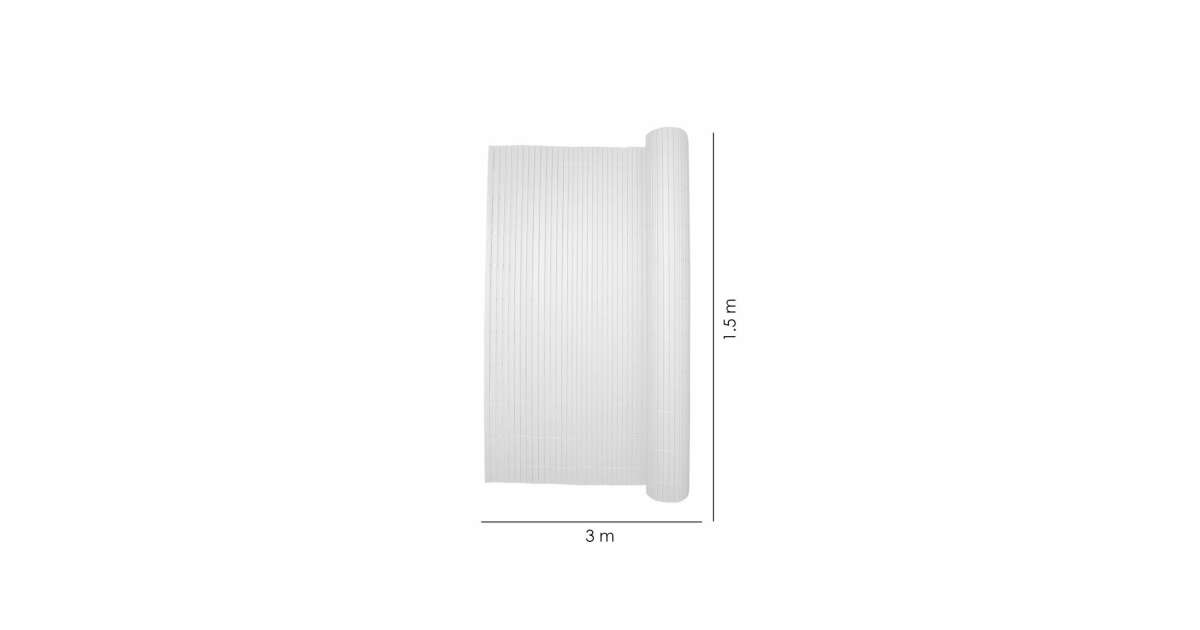 Erkély paraván, terasz, PVC kerítés, szürke, 1300 g/m2, UV, 3x1,5 m ...