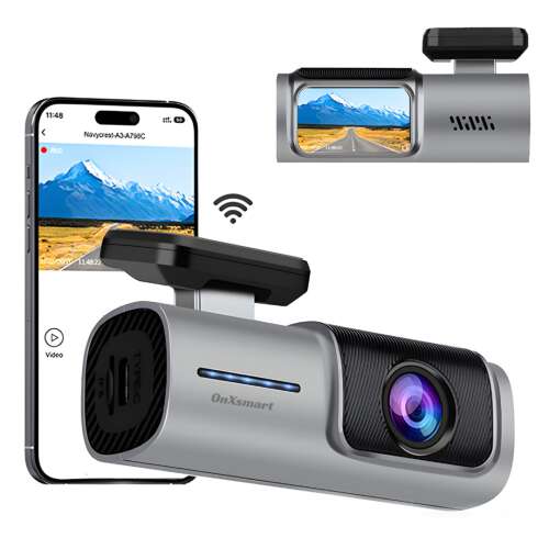 Camera de bord auto DVR, 2.5k 1600P UHD OnXsmart®, Procesor SONY, Ecran ...