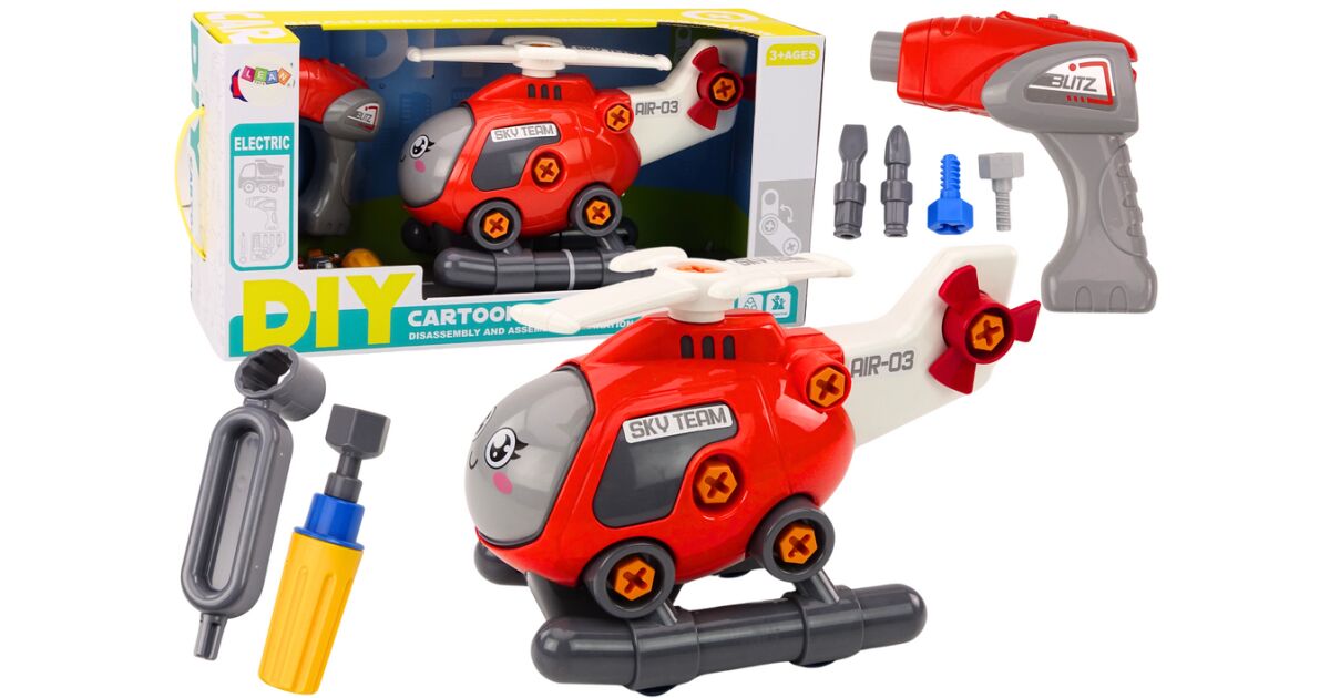 Elicopterul de desene animate DIY poate fi transformat în roșu | Pepita.com