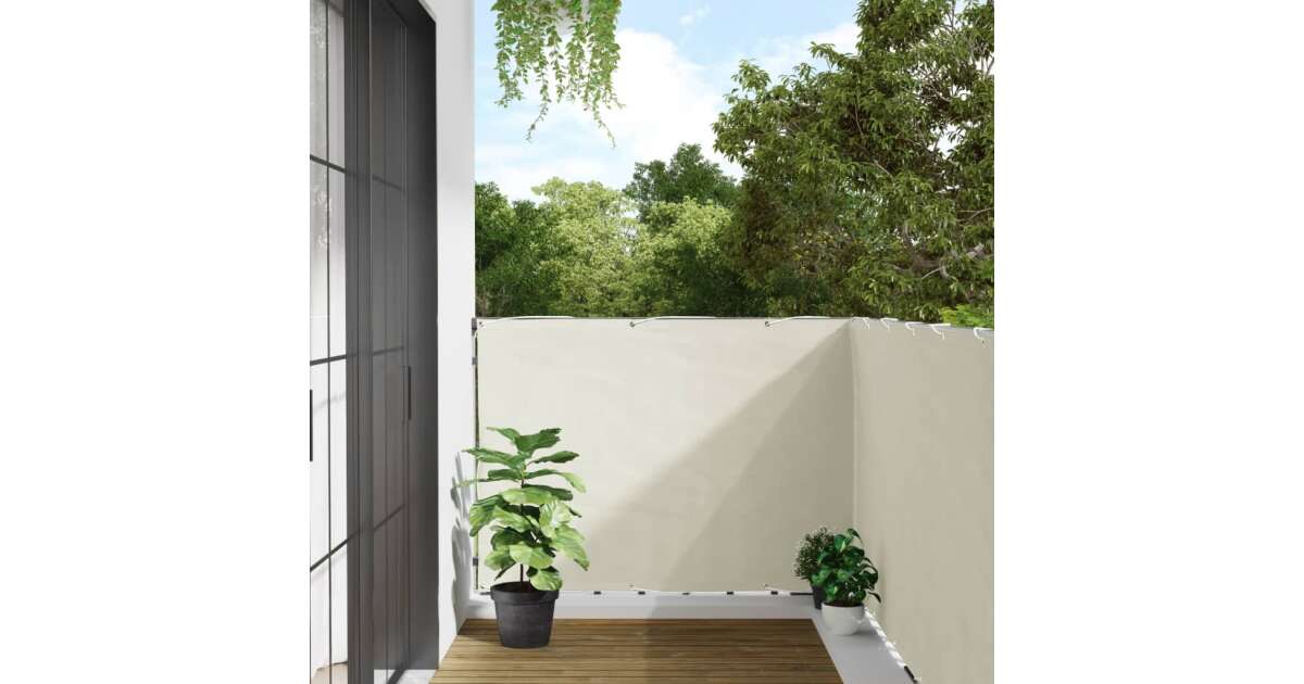 PVC Kerti Paraván - Fehér - 500x120 cm | Pepita.hu