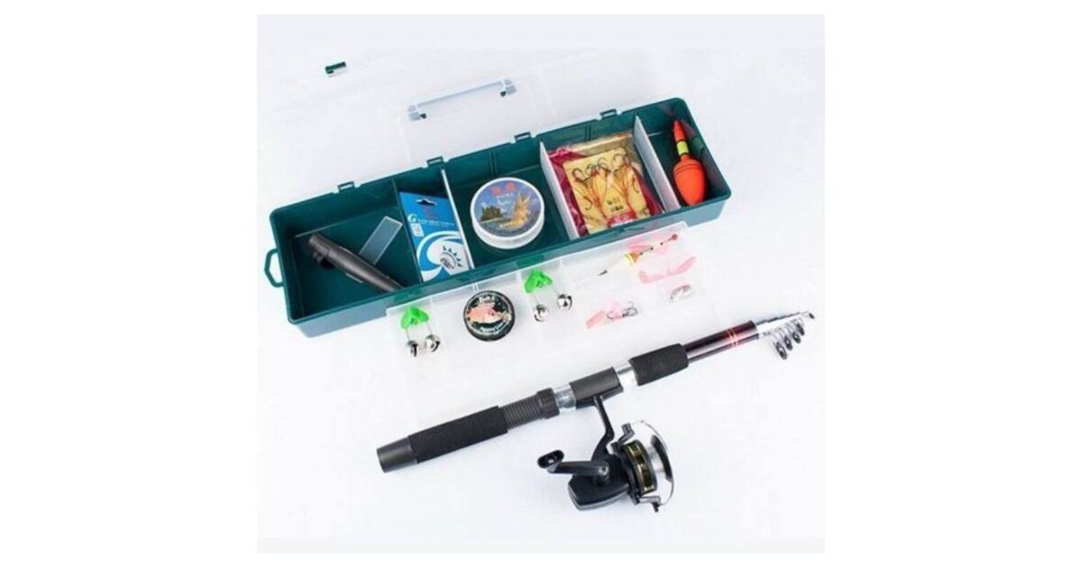Horgász szett kezdőknek - Karbonszálas bot, orsó, csalik, súlyok ...