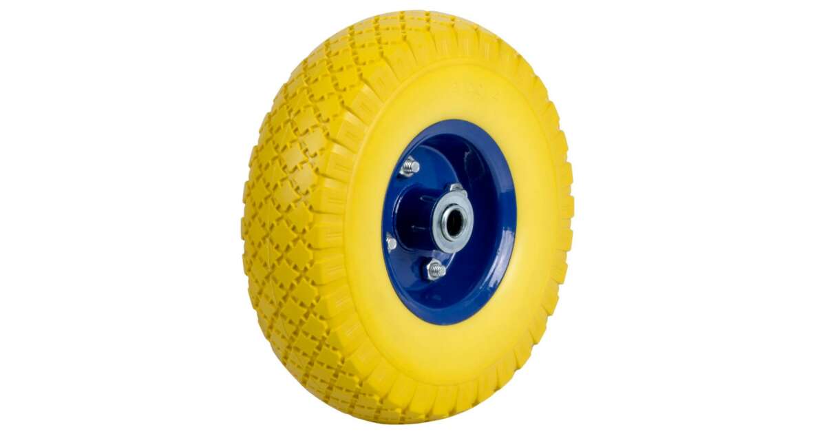 Humberg Wheelbarrow wheel, PU material, 26x7,5cm - Yellow, Blue ...