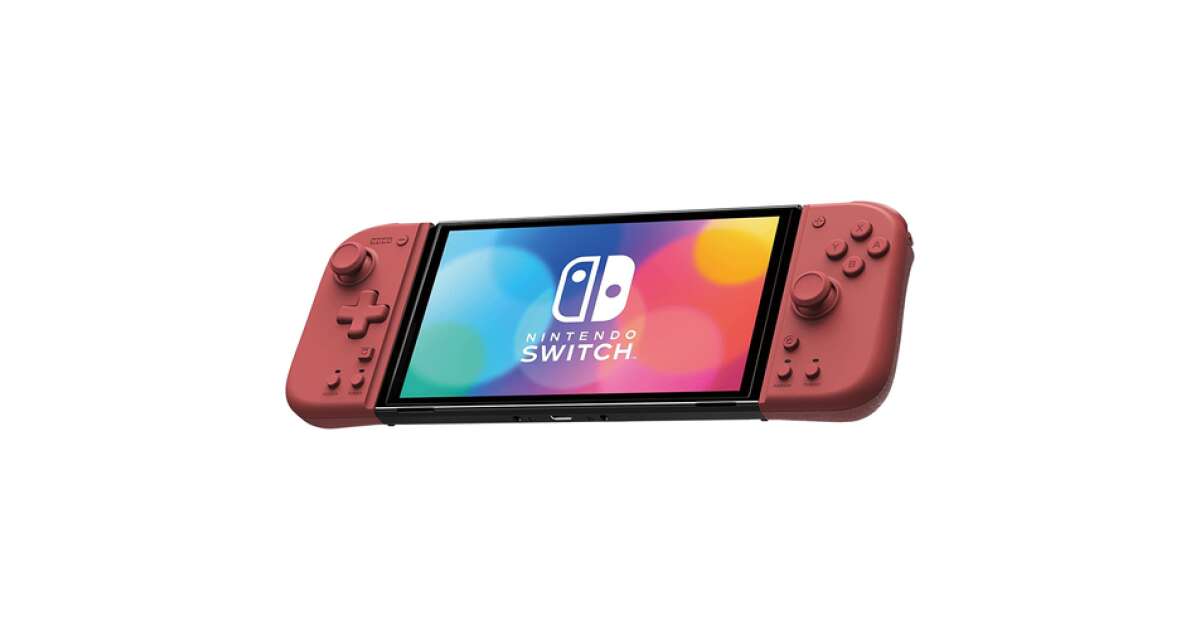 Hori Split Pad Compact, Nintendo Switch/OLED, Apricot Red, Joy-Con ...