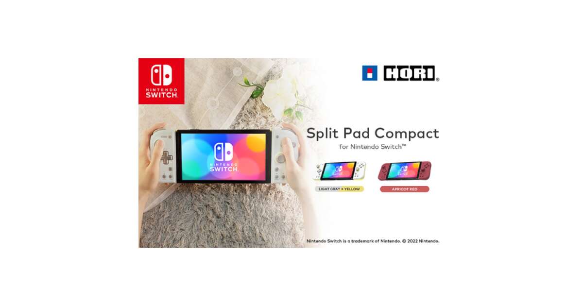 Hori Split Pad Compact, Nintendo Switch/OLED, Apricot Red, Joy-Con ...
