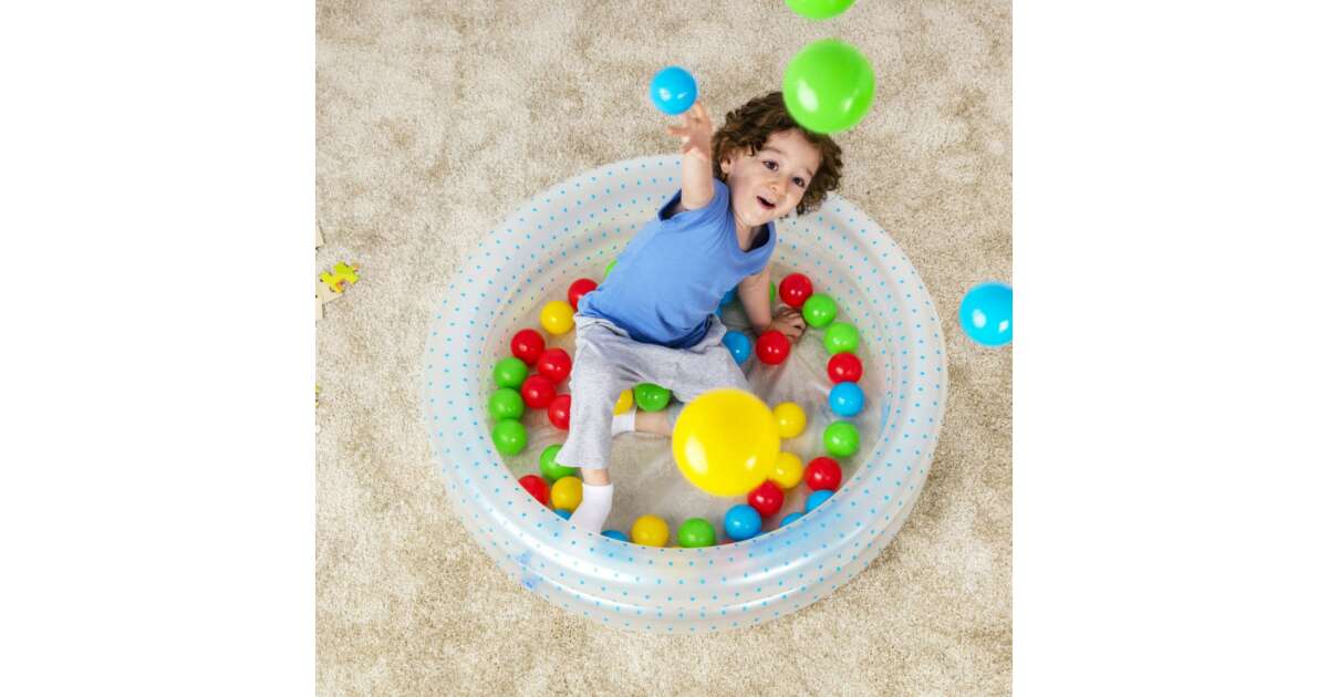 Felfújható kerti medence - 50 db műanyag labdával - 91 x 20 cm | Pepita.hu