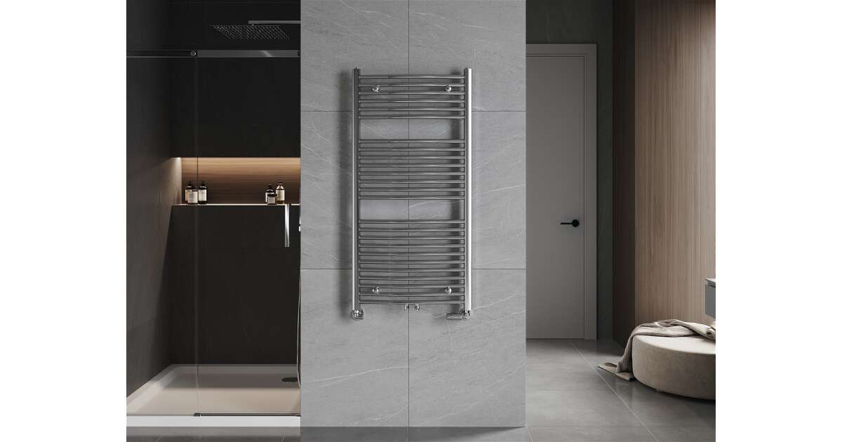 Mexen Ares Fürdöszobai radiátor 1200 x 600 mm, 490 W, króm - W102-1200 ...