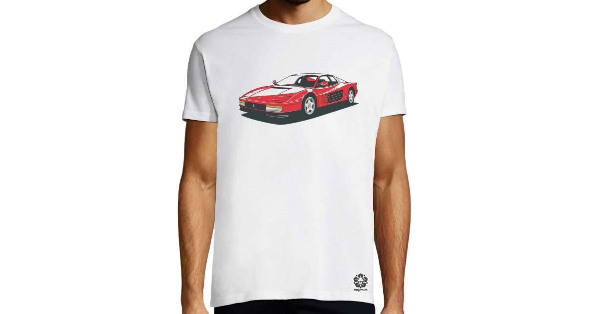 Ferrari Testarossa rajz v10 férfi póló | Pepita.hu