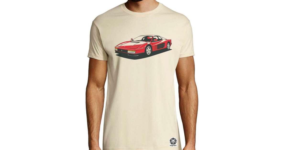 Ferrari Testarossa rajz v10 férfi póló | Pepita.hu