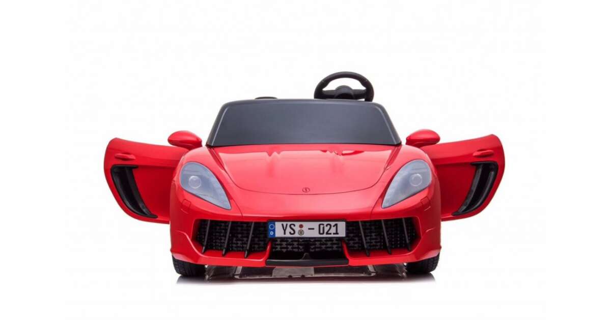 Piros elektromos autó, Bluetooth, pneumatikus kerekek, 2 ülés | Pepita.hu